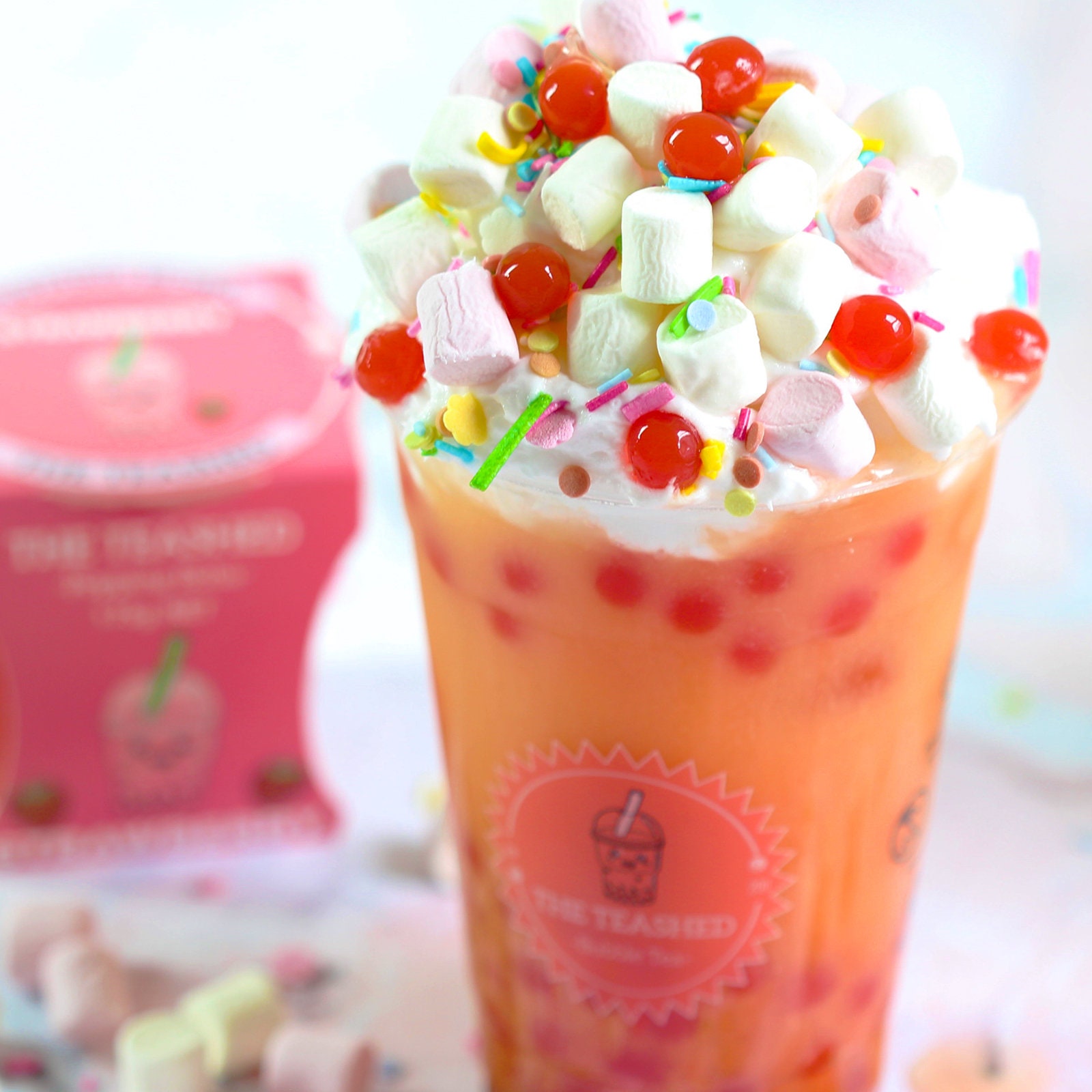 Popping Boba Set for Bubble Tea at Home 9 Servings Strawberry, Peach ...