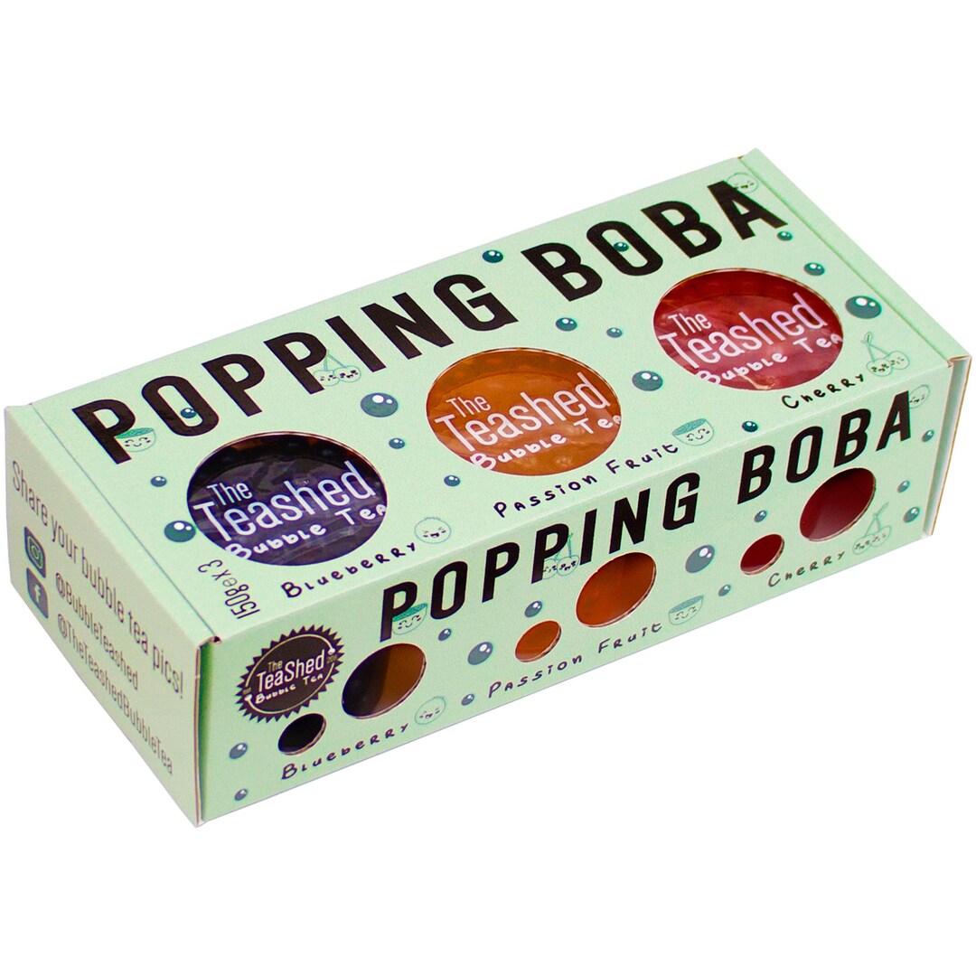 Popping Boba Set for Bubble Tea at Home 9 Servings Passion Fruit ...