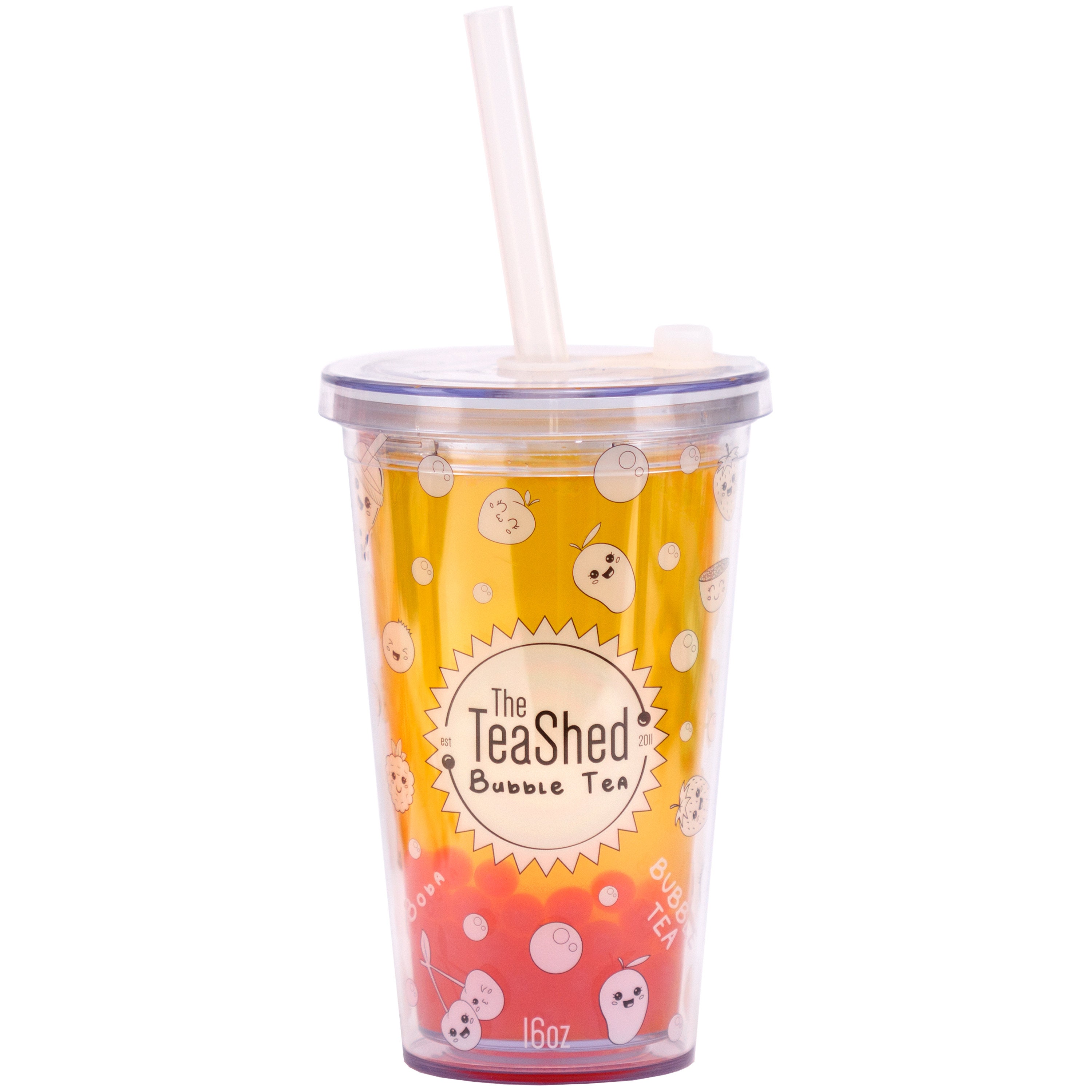 Fruit Bubble Tea Kit Reusable 16oz Bubble Tea Cup & Straw 1 Serving ...