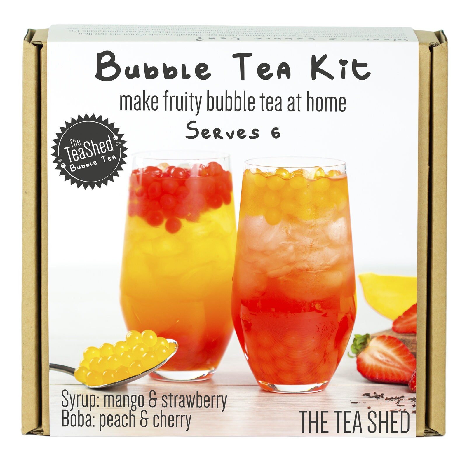 Fruit Bubble Tea Kit Gift Box 6 Serving Mango Strawberry - Etsy
