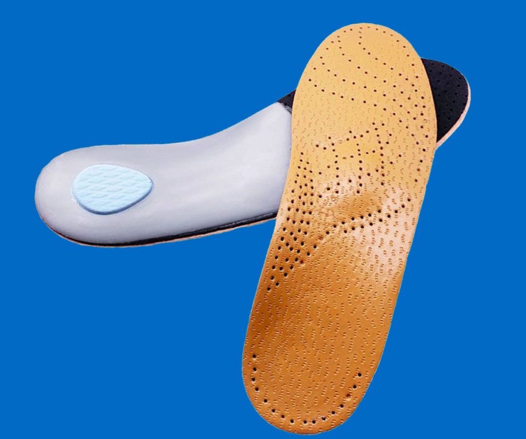 Shoe Insert Pads Leather Orthotic Shoe Insoles Inserts Flat Feet ...