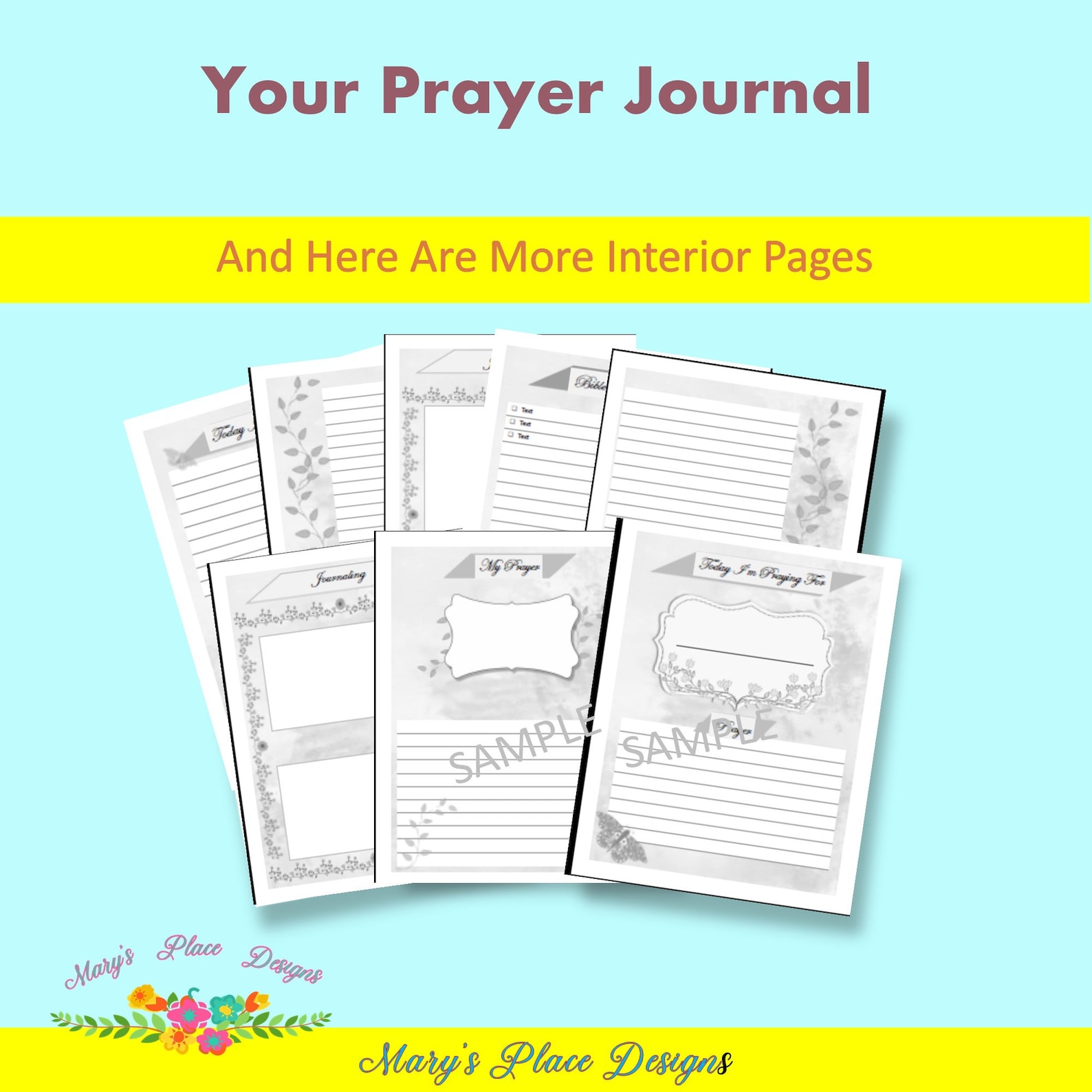 Prayer Journal Digital Printables Womens Journal Prayer - Etsy