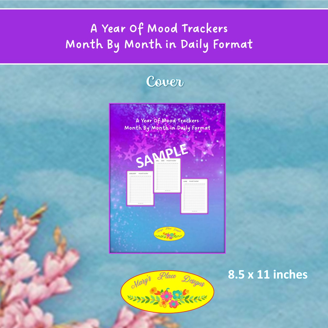 A Year of Mood Trackers | Month by Month in Daily Format | 15 Pages ...