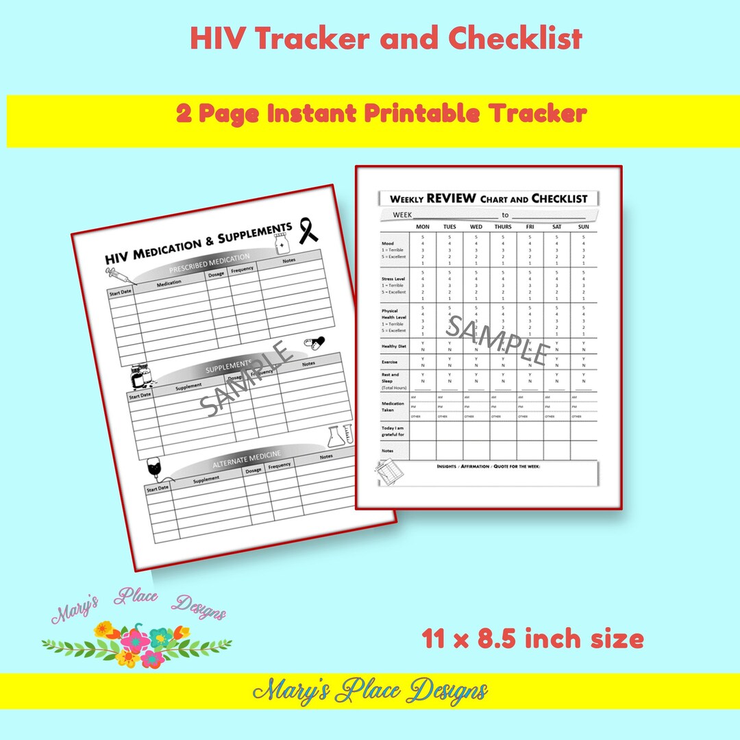 HIV Tracker | HIV Medication and Supplements Tracker | Weekly Review ...