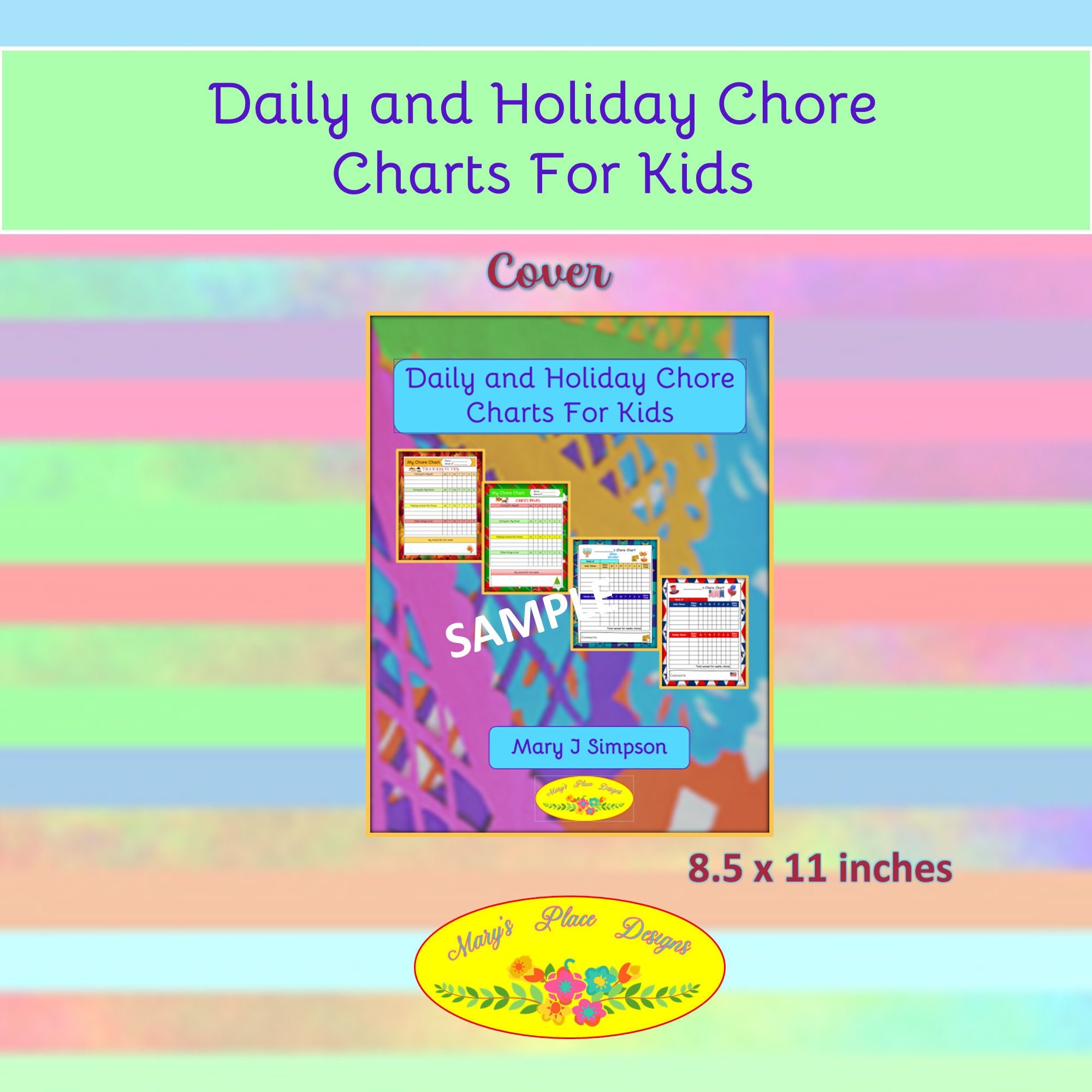 Daily and Holiday Chore Charts for Kids | Colorful Borders | Themed ...