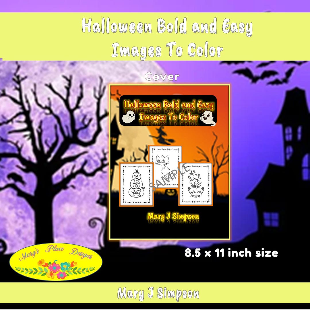 Halloween Bold and Easy Images to Color Bold Lines and Large Spaces ...