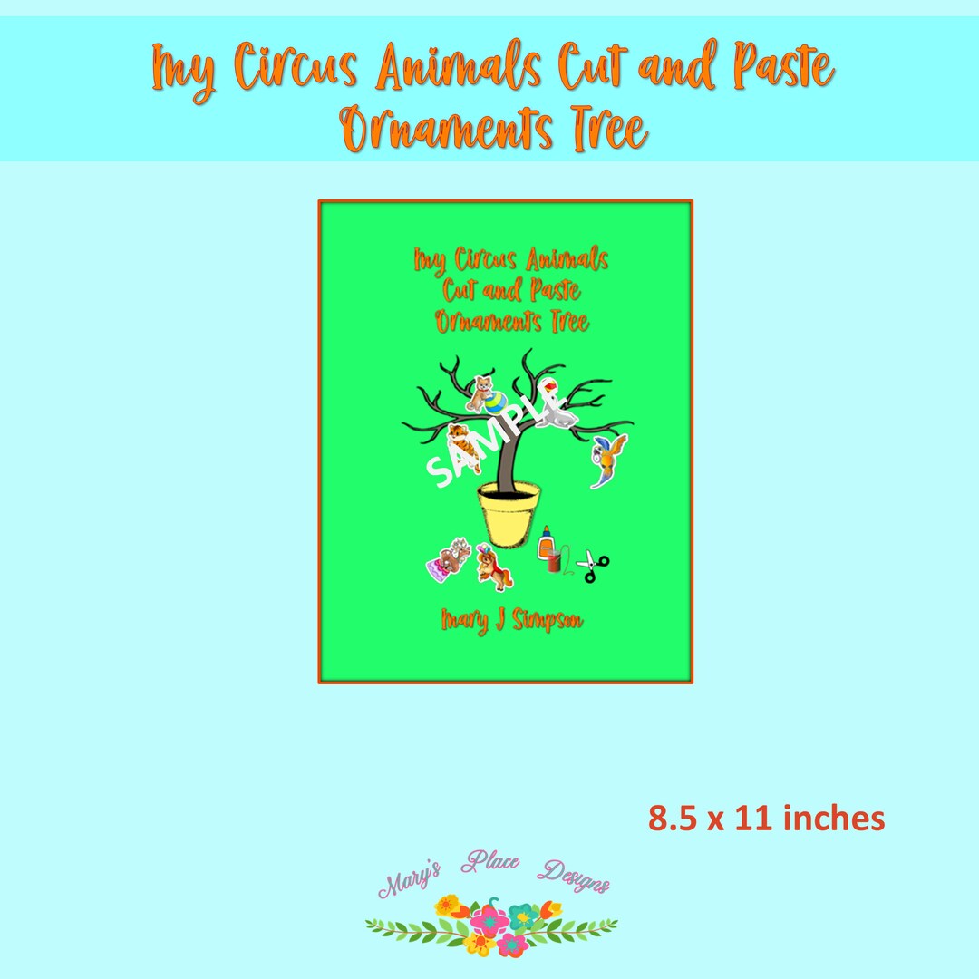 Circus Animals Cut and Paste Ornaments Tree| Scissor Skills | 30 Full ...