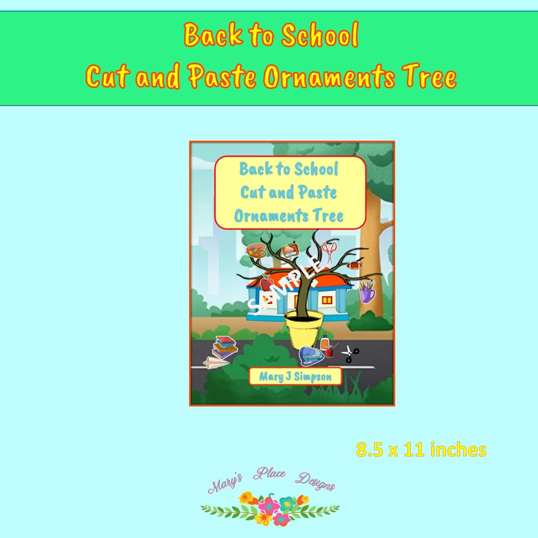 Back to School Cut and Paste Ornaments Tree| Party Decor | Classroom ...