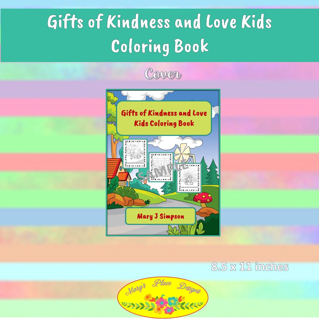 Gifts of Kindness and Love Kids Coloring Book 30 Different Pictures ...