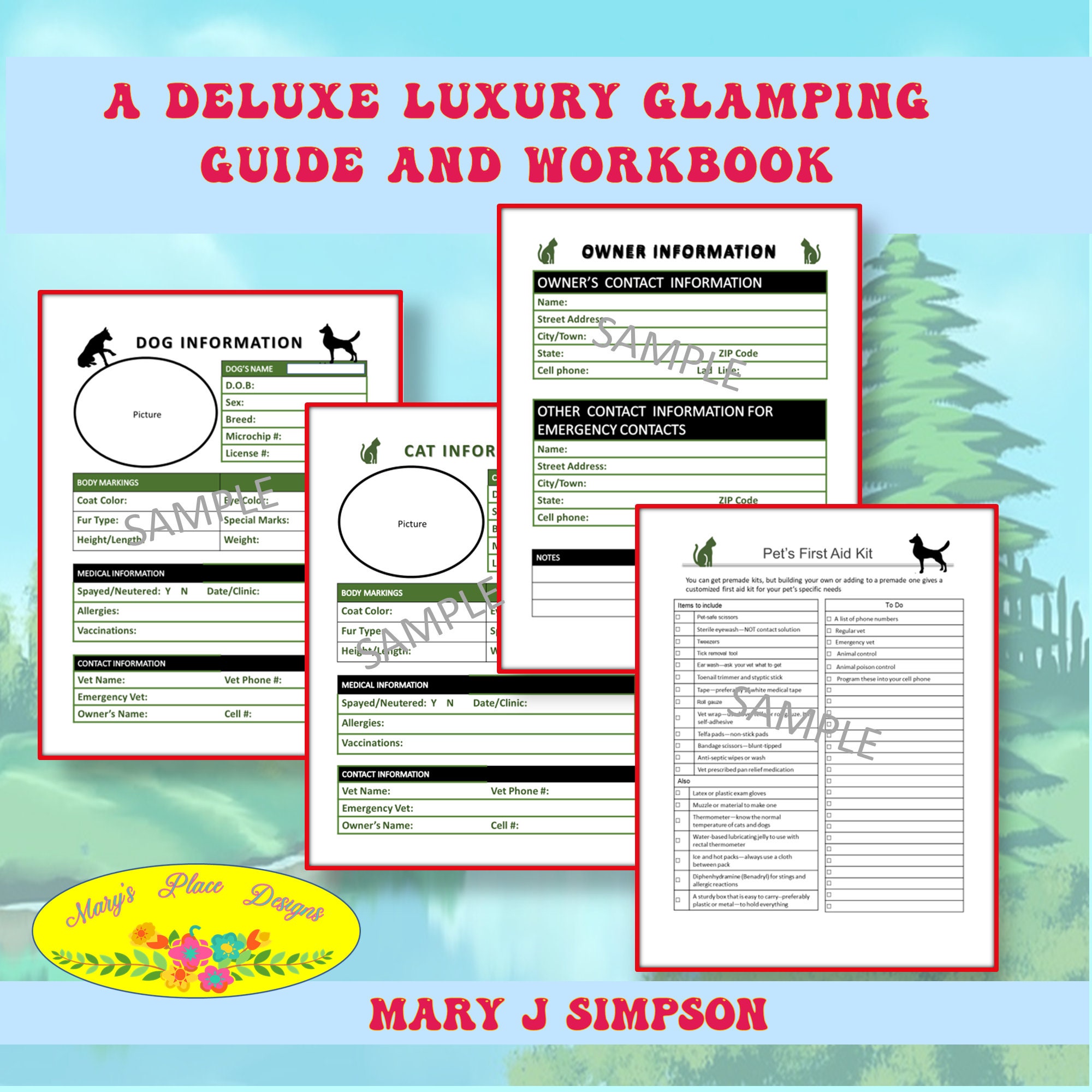 Deluxe Luxury Glamping Guide and Workbook | 72 Pages of Information ...