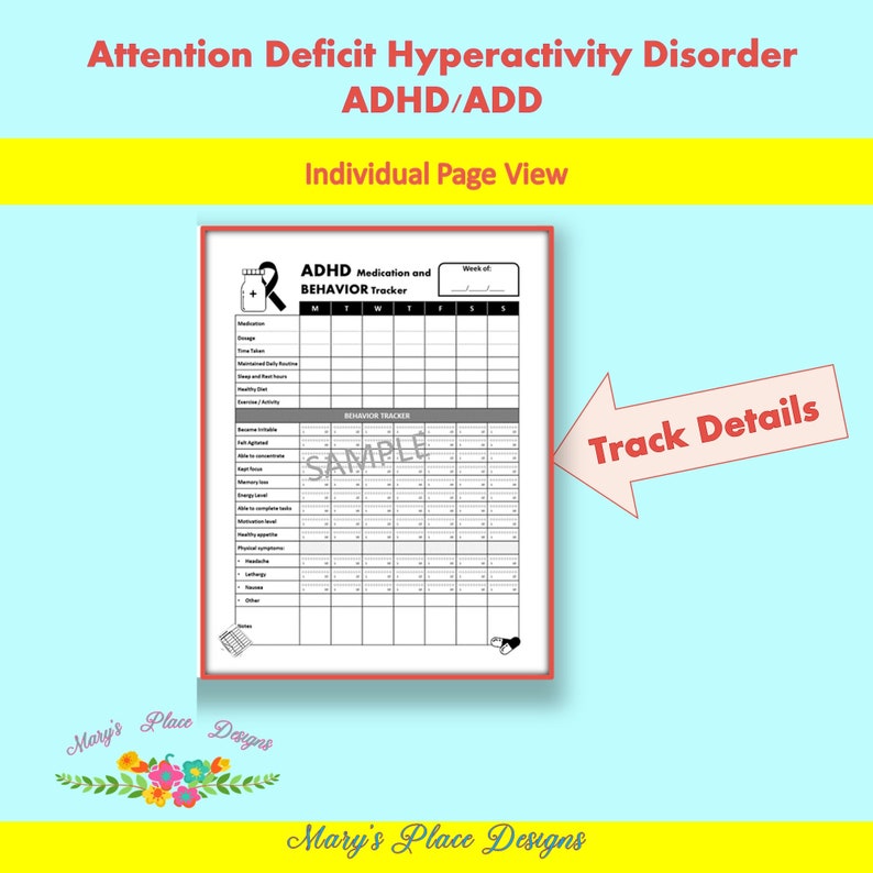 Attention Deficit Hyperactivity Disorder | ADHD | Printable | Attention ...