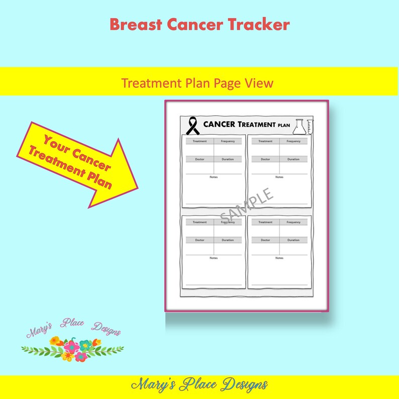 Breast Cancer Tracker |breast Examination Log | Treatment Team ...