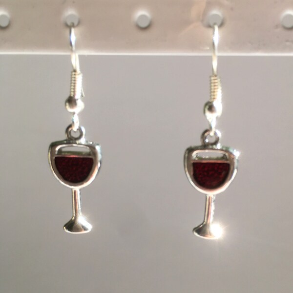 Red Wine Earrings - Etsy