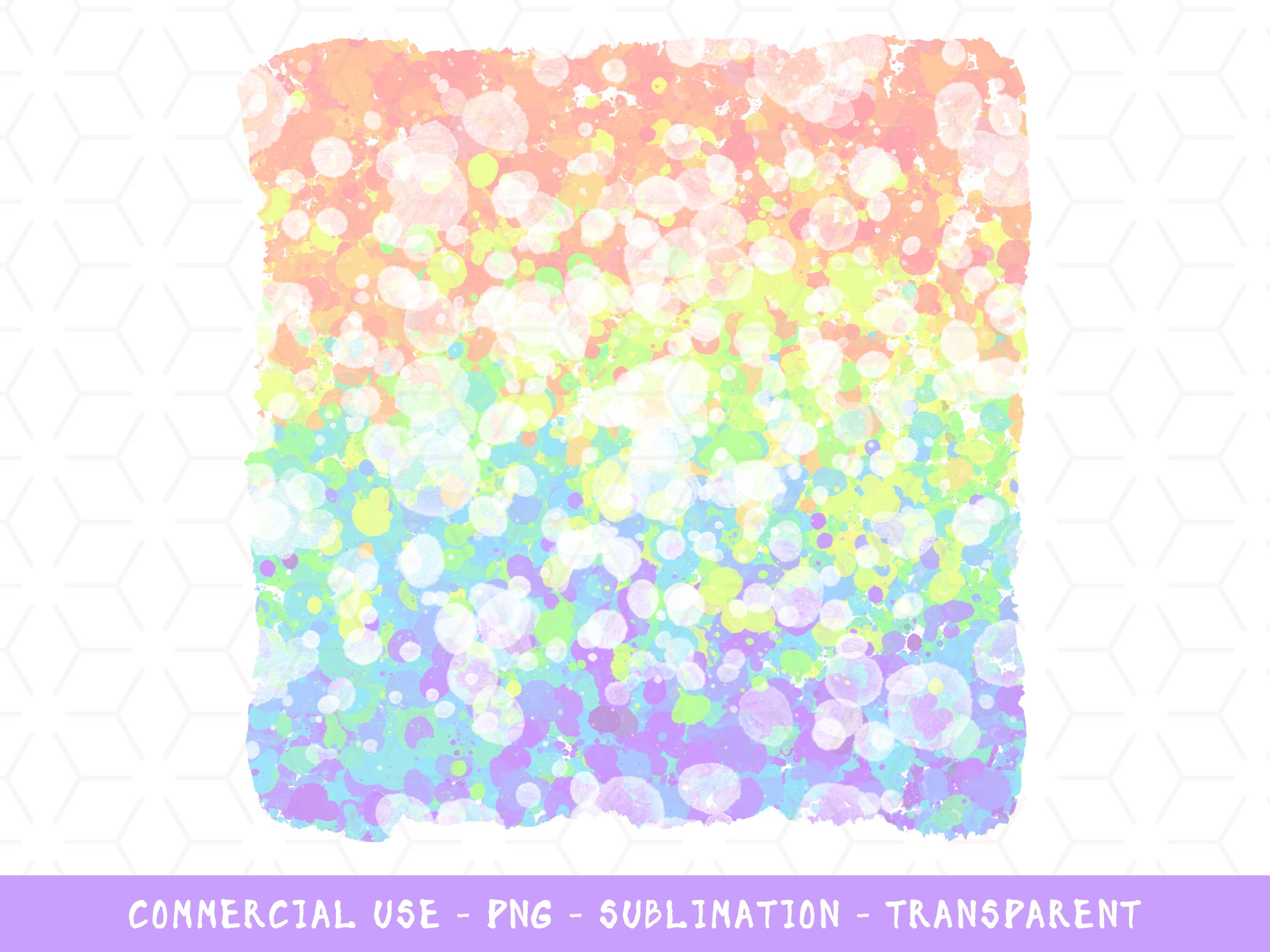 Pastel Rainbow Bubble Painting Background Sublimation PNG Transparent ...