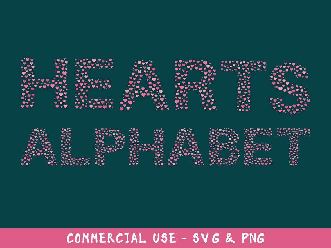 Love Letters Svg Cut File Heart Font Svg & Png Sweet - Etsy