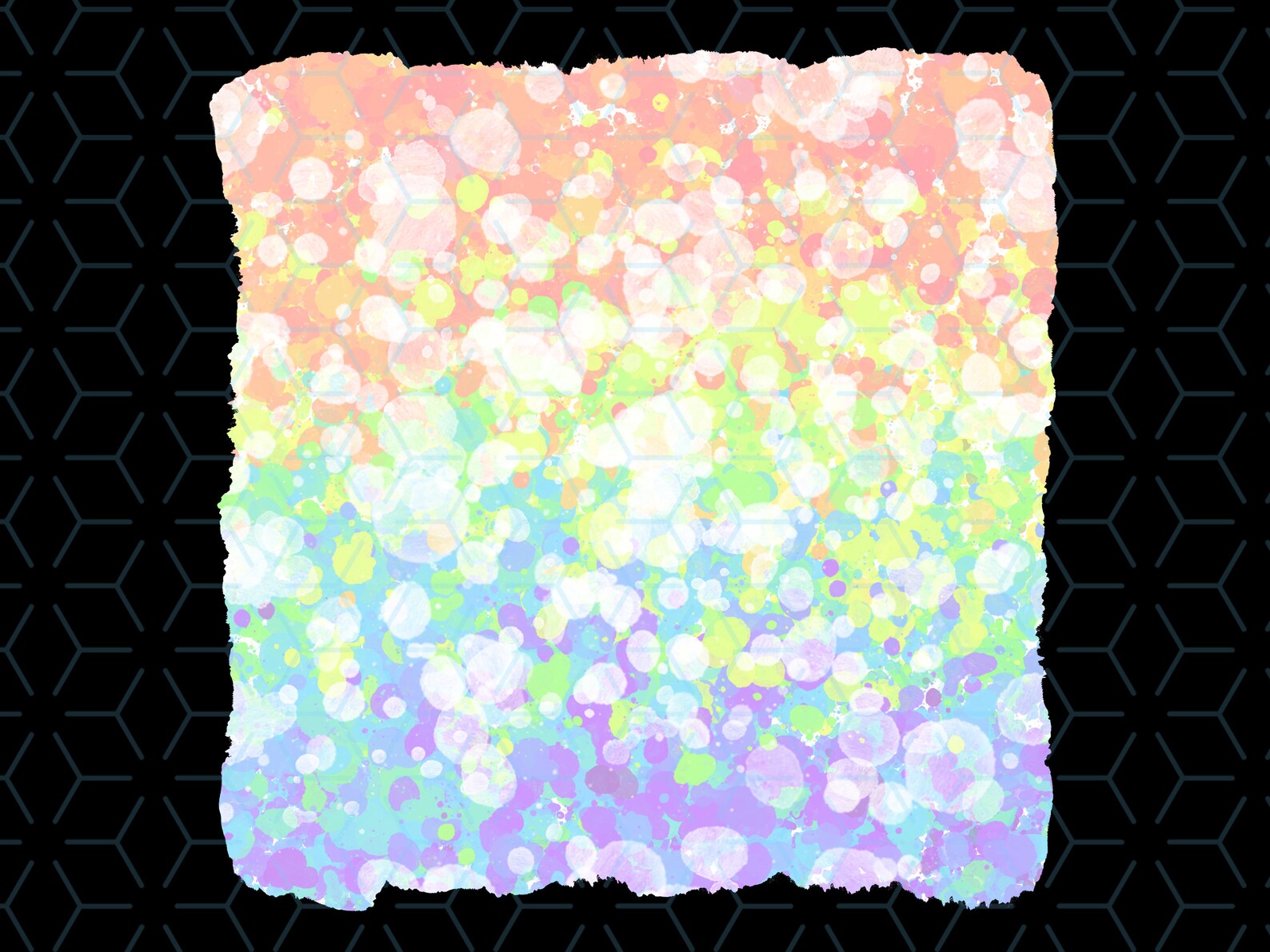 Pastel Rainbow Bubble Painting Background Sublimation PNG Transparent ...