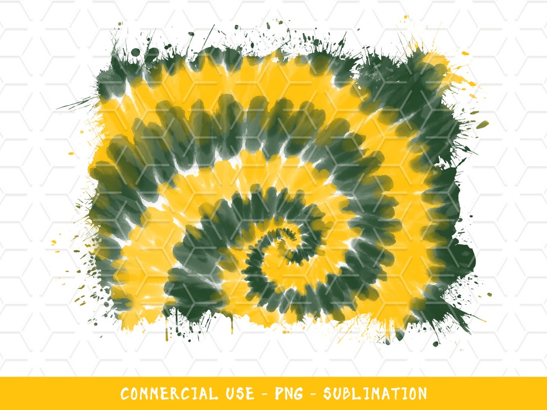 Green & Yellow Tie Dye Background Distressed Tie Dye Frame Sublimation ...