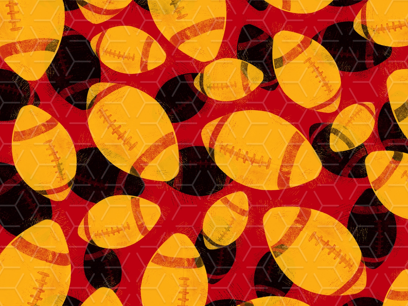 Red Yellow & Black Distressed Football Paint Splatter Background ...