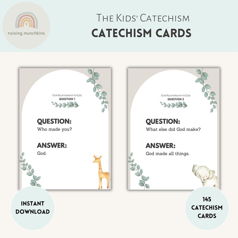 Catechism Card - Etsy