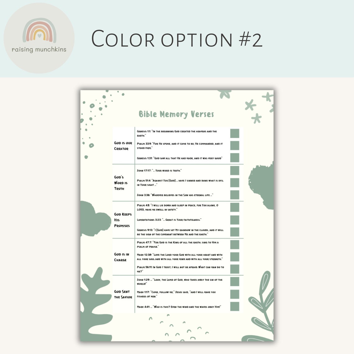 Kids Bible Verse Sticker Chart: Scripture Memory (printable Download ...