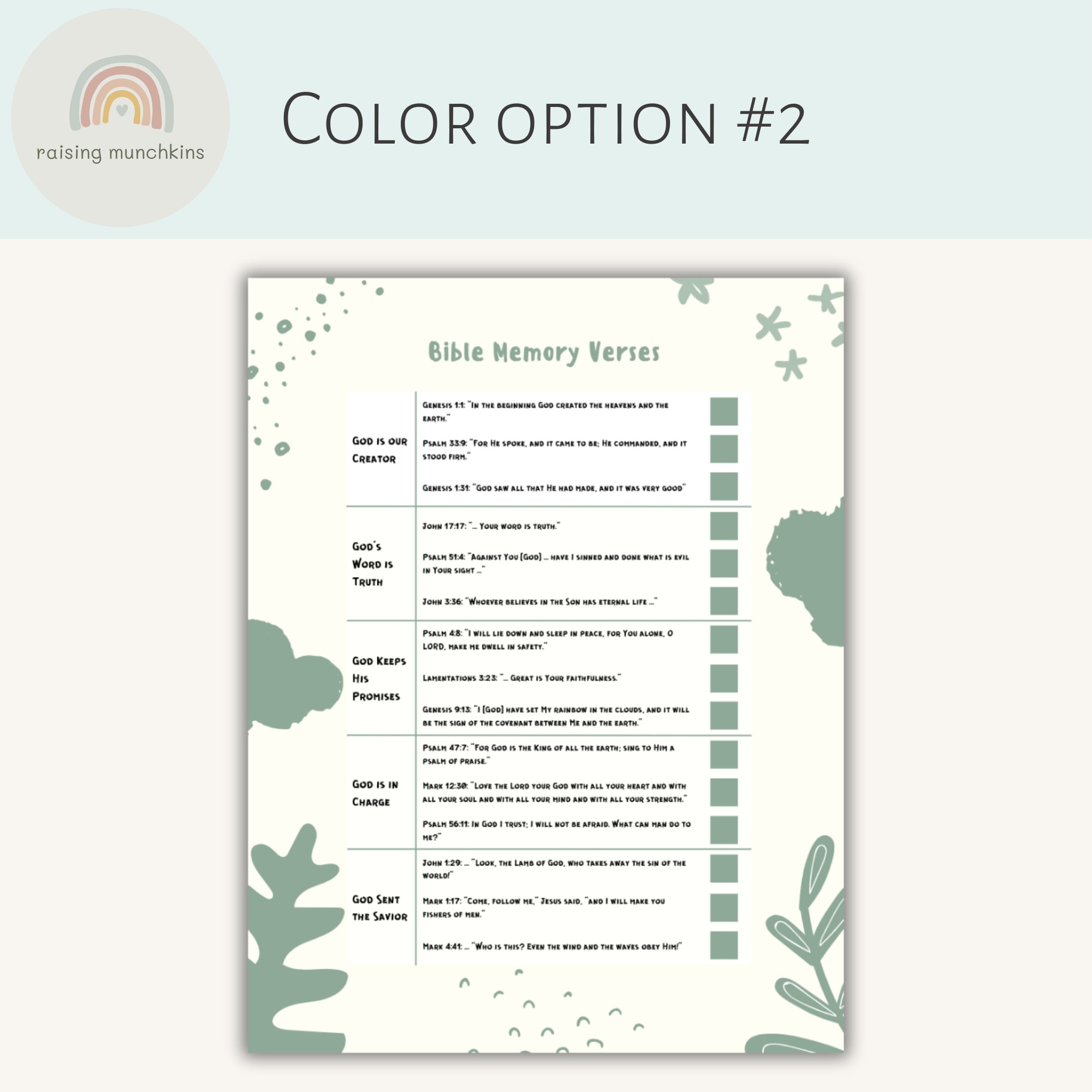 Kids Bible Verse Sticker Chart: Scripture Memory (printable Download ...