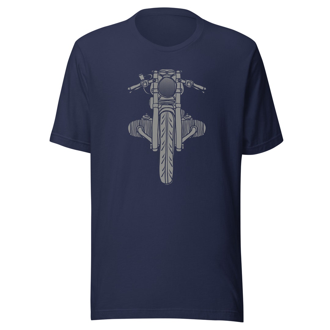 BMW Boxer Twin Cafe Racer Vintage Motorcycle T-shirt in Navy - Etsy