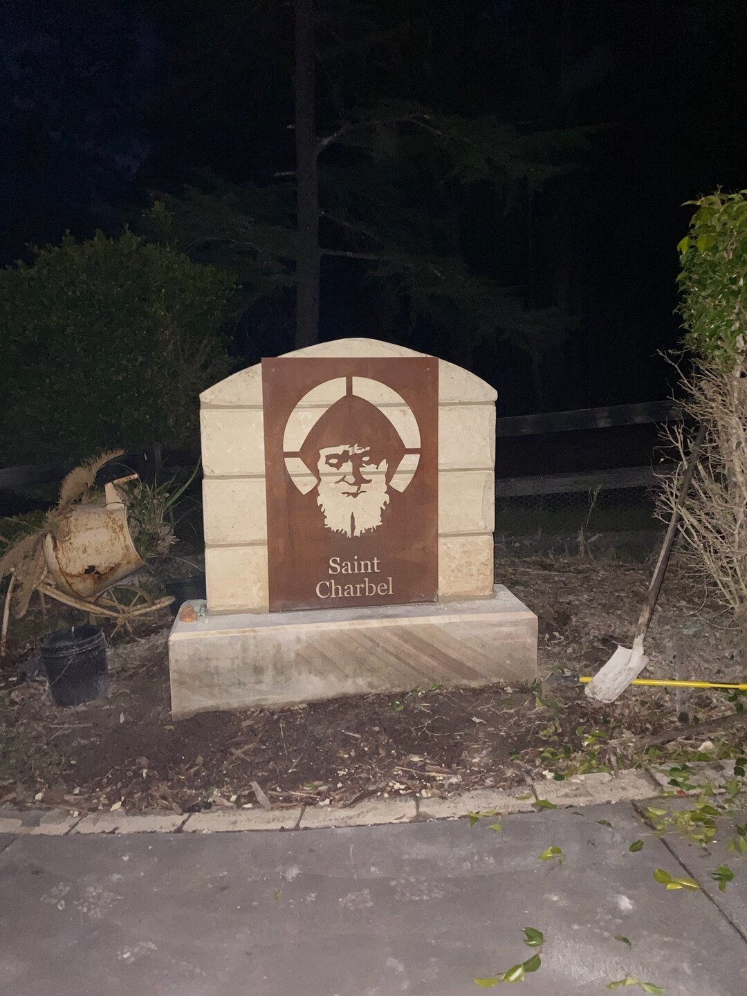 Saint Charbel Makhlouf Corten Steel Garden Art 51.6x78cm Religious Wall ...