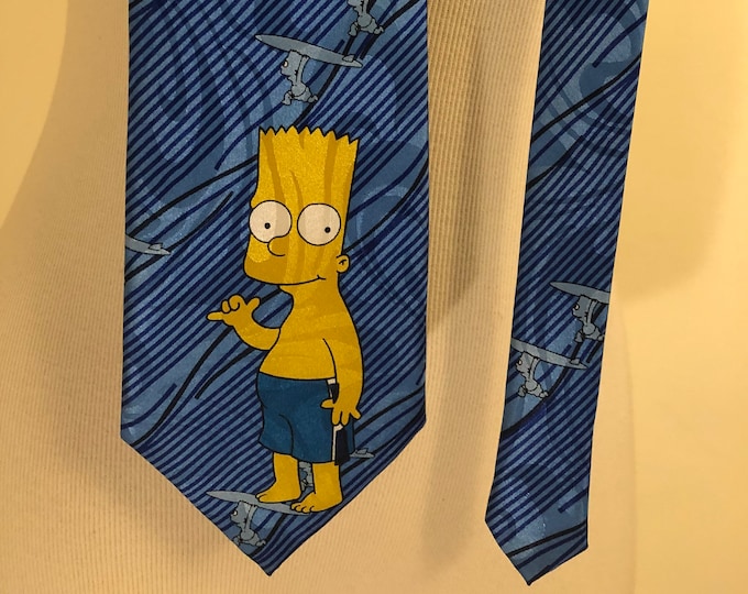 Vintage Bart Simpson "hang Loose" Surfing Tie by Gold City || 1990s ...