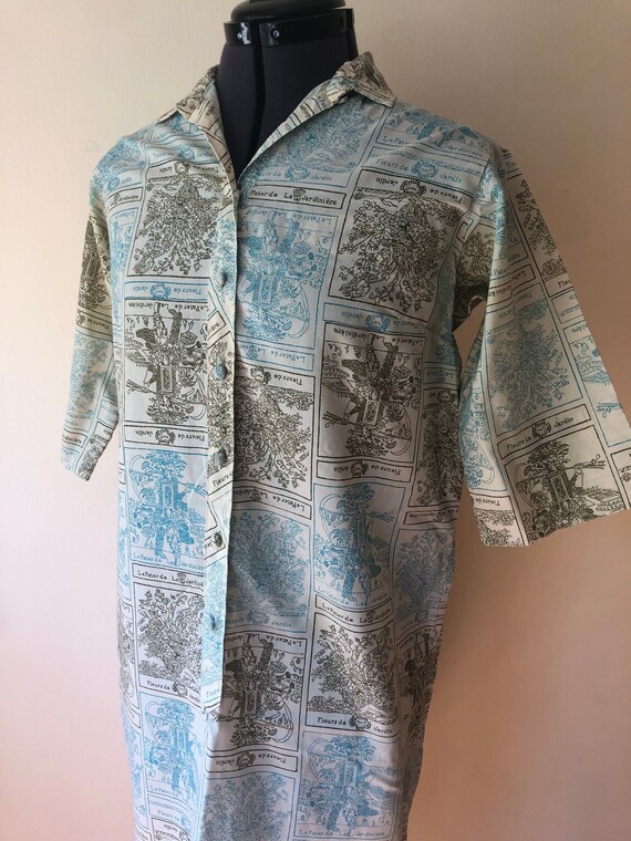 1960s Shirt Dress / Lady Manhattan Bold Black & White… - Gem