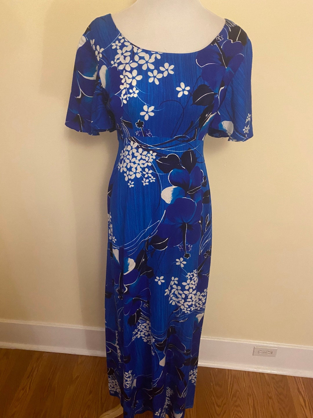 Gorgeous Blue "pacific Isles"'hawaiian Creation || 1960s Hawaii ...