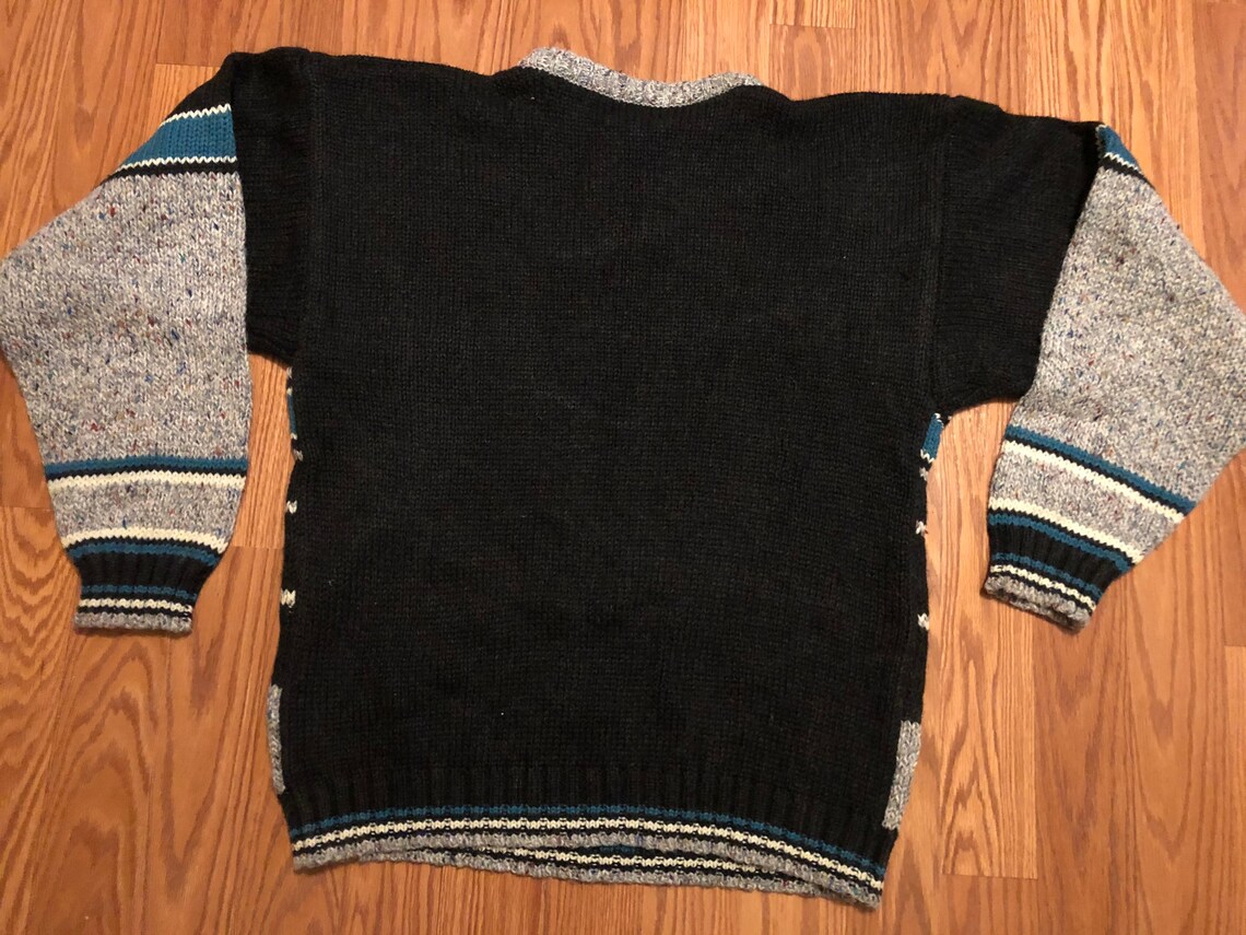 Native American Inspired Knit Sweater W/ Geometric Patterns - Etsy