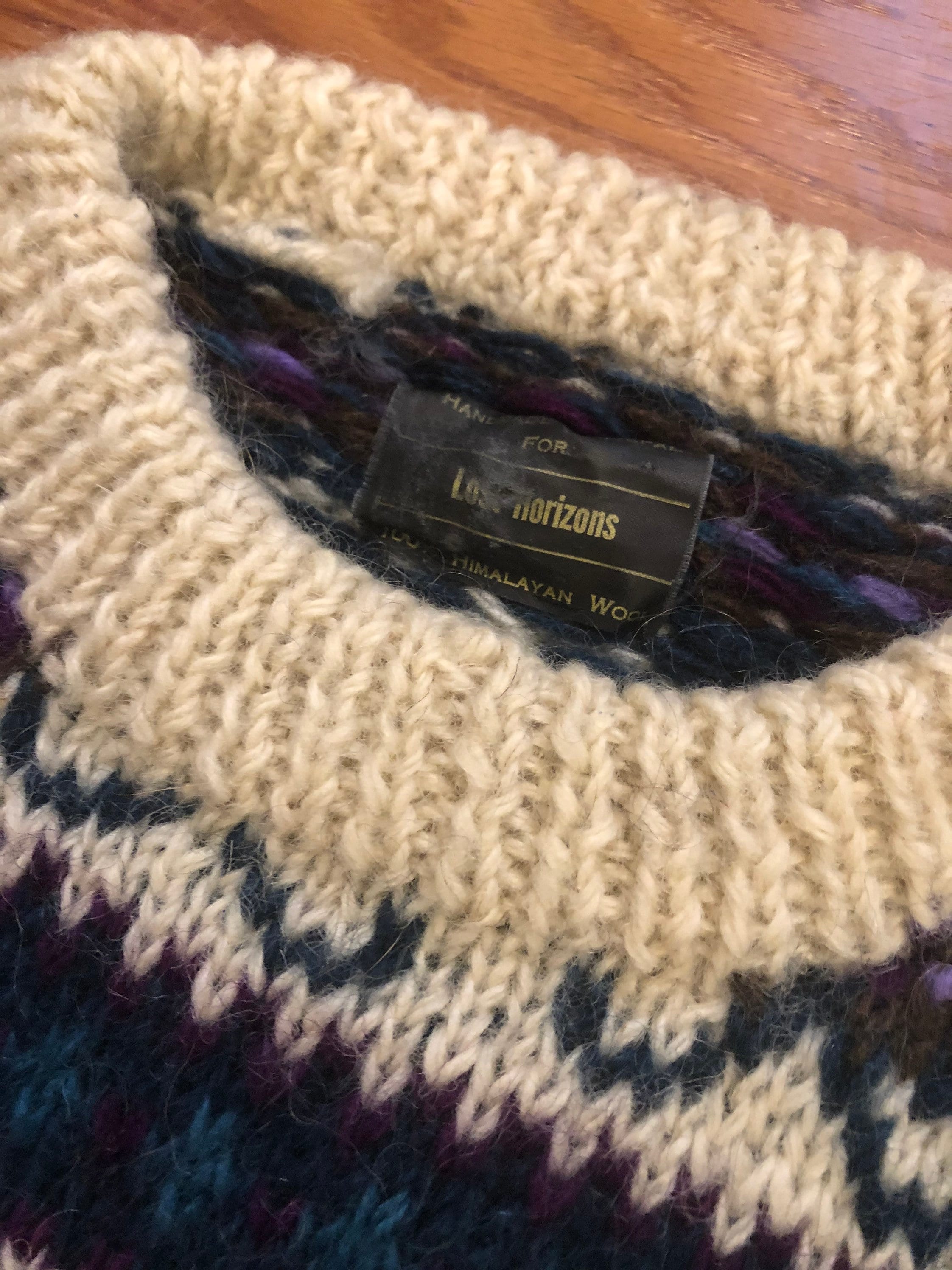 Vintage Heavy Knit Himalayan Wool Sweater XL 1990s - Etsy Australia