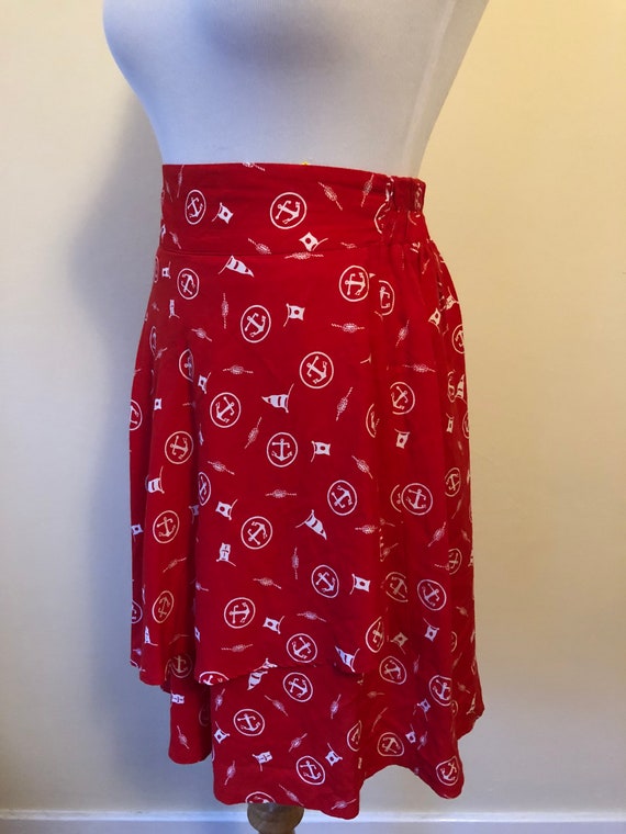 1970's High Rise Sailor Skorts || Extra Small || Vint… - Gem