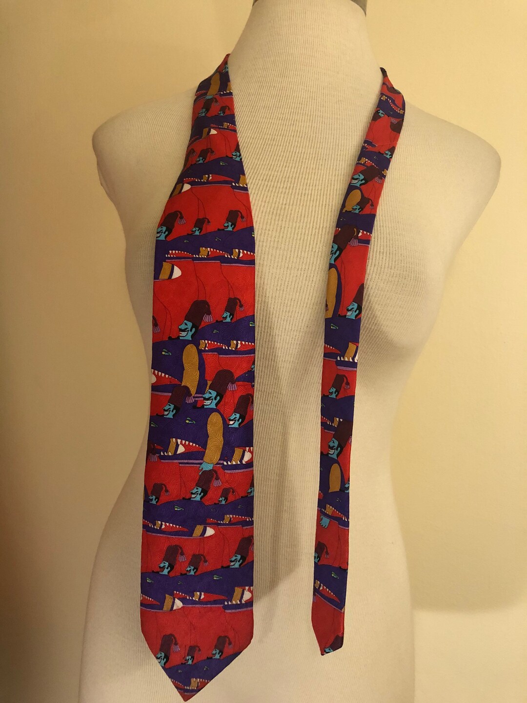 Vintage Beatles Yellow Submarine "turtle Turks" Silk Tie || 1990s ...