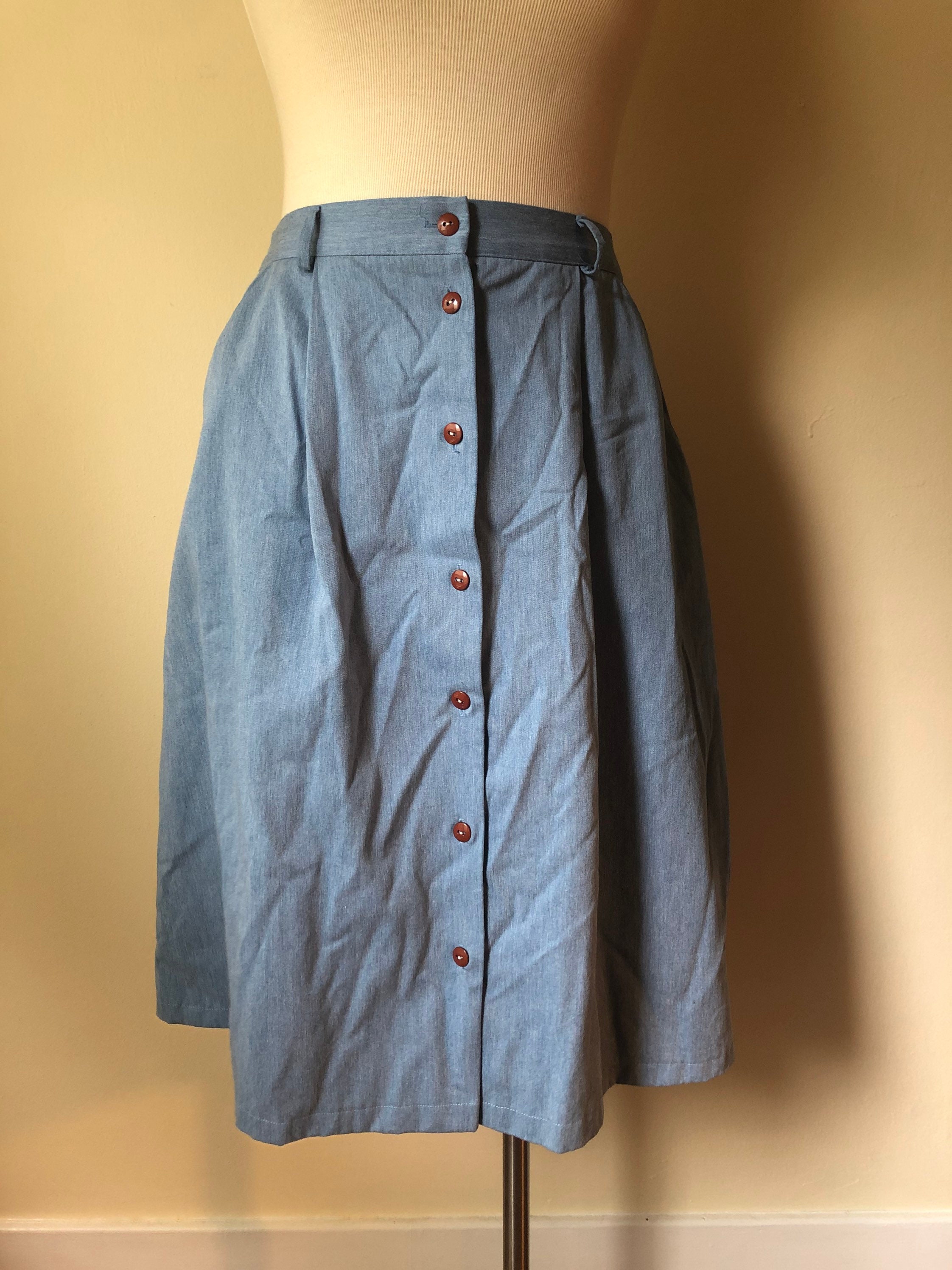 1970's Denim Skirt by Southern Lady | Etsy