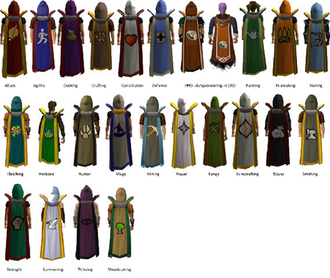 IRL Old School Runescape Lvl 99 Skillcapes - Etsy