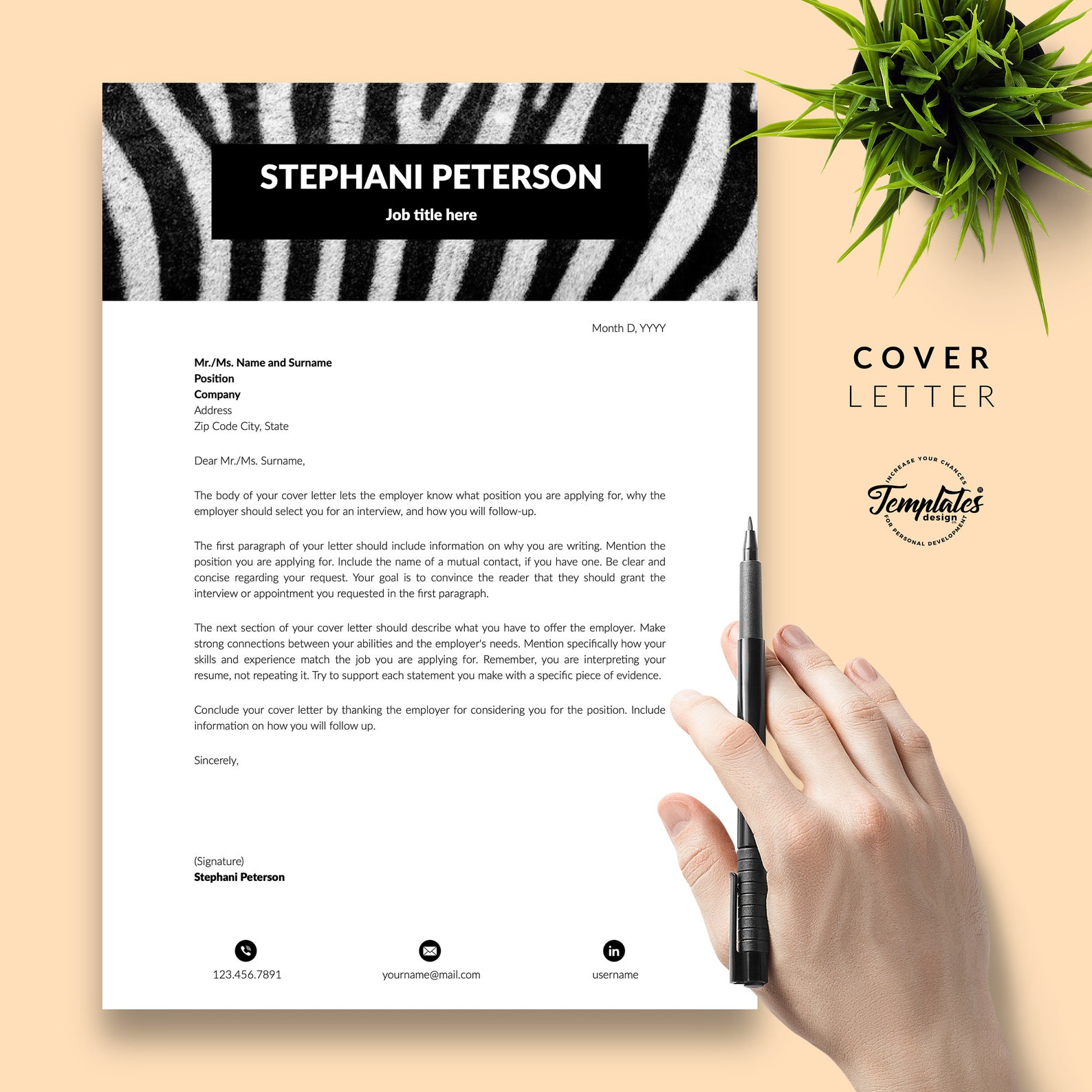 Animal Care Resume / CV Template for Word & Pages / Creative CV for ...
