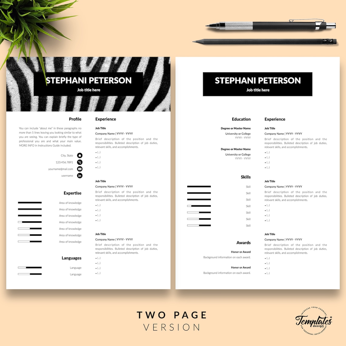 Animal Care Resume / CV Template for Word & Pages / Creative - Etsy Canada