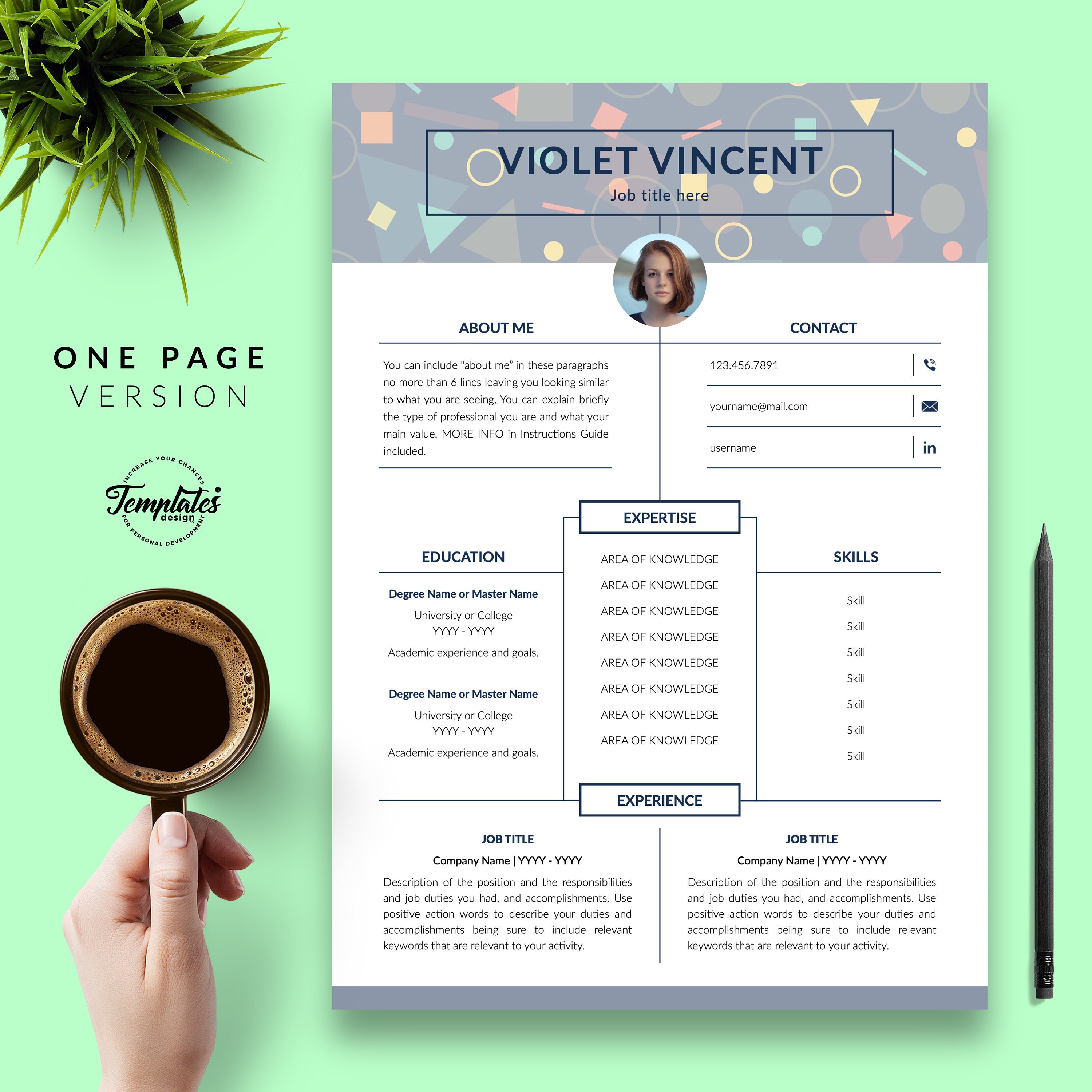 Professional Resume Template for Word / 1 2 and 3 Page - Etsy