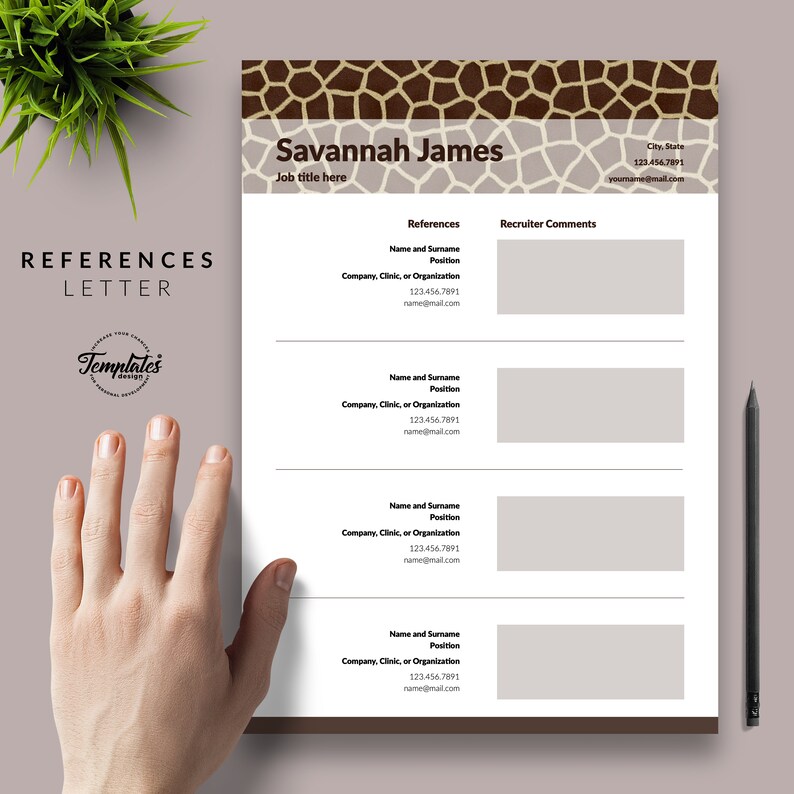 Zoologist Resume Template for Word & Pages / Animal Care CV for ...