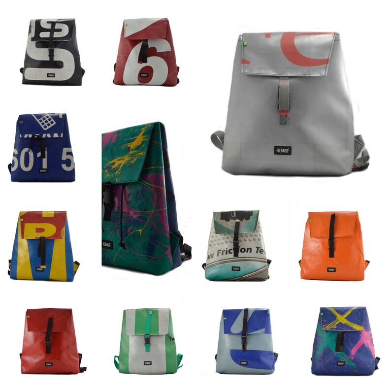 Tarpaulin Truck Tarp Lkw-plane Upcycled Upcycling Backpack - Etsy