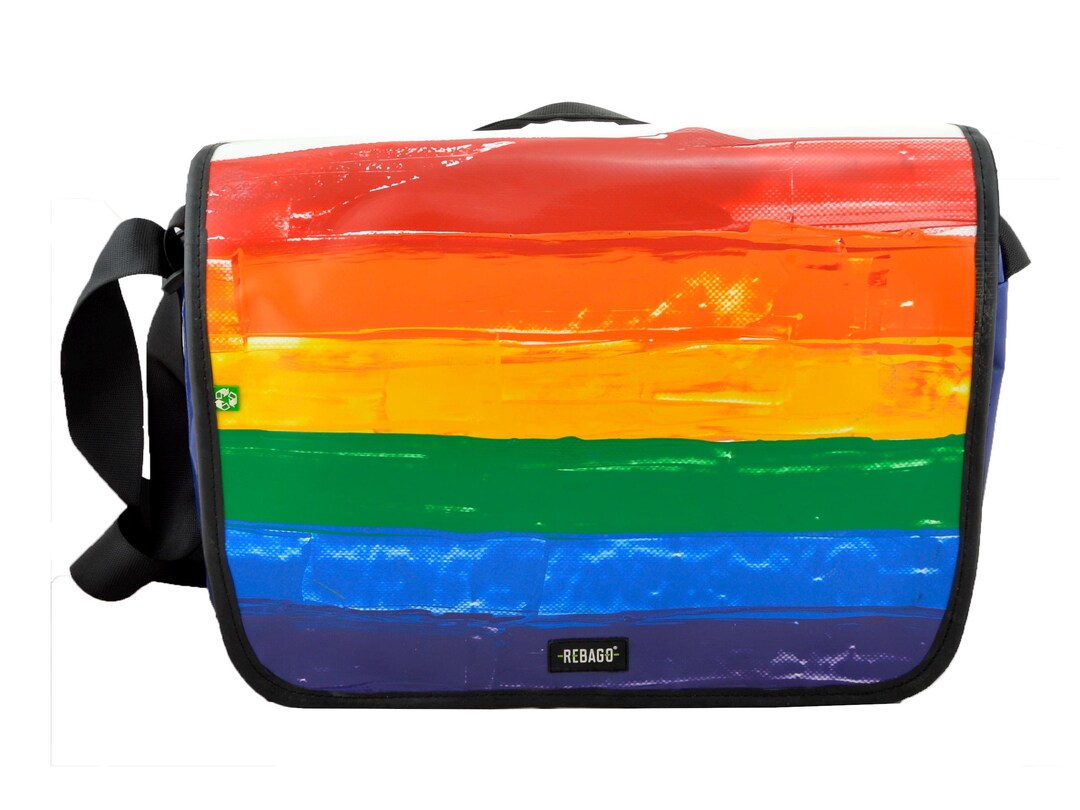 Recycled Upcycled Tarpaulin Truck Tarp Lorry Cover Laptop Bag Seatbelt ...