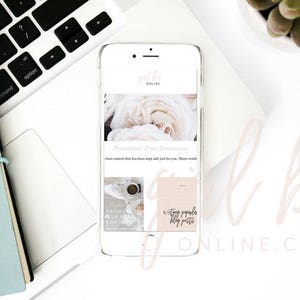 Blue With Succulents | iPhone Mockup + Laptop Keyboard and Journal ...