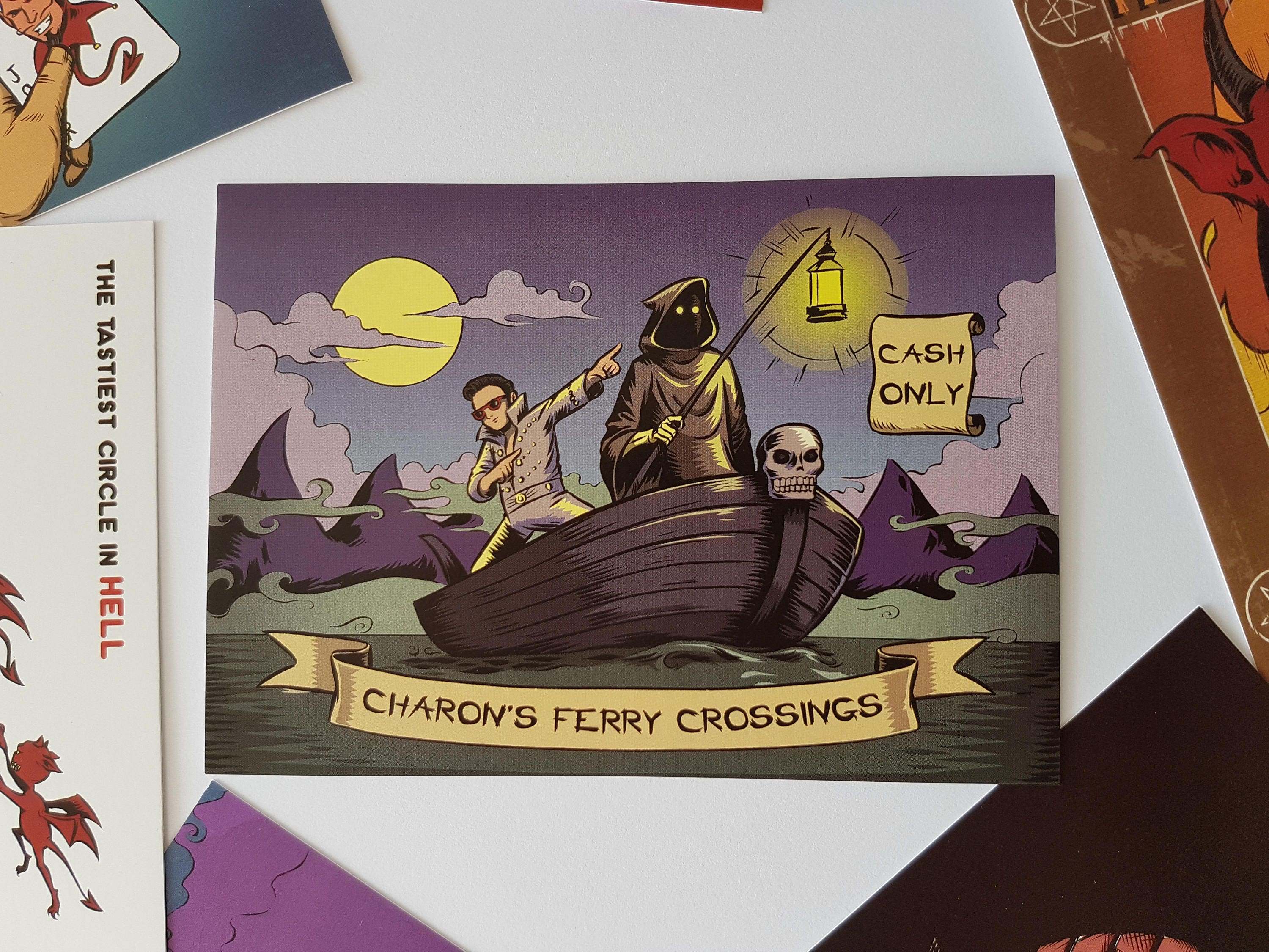 A Postcard From Hell Set of 8 A6 Art Postcards in Wax Sealed Envelope ...