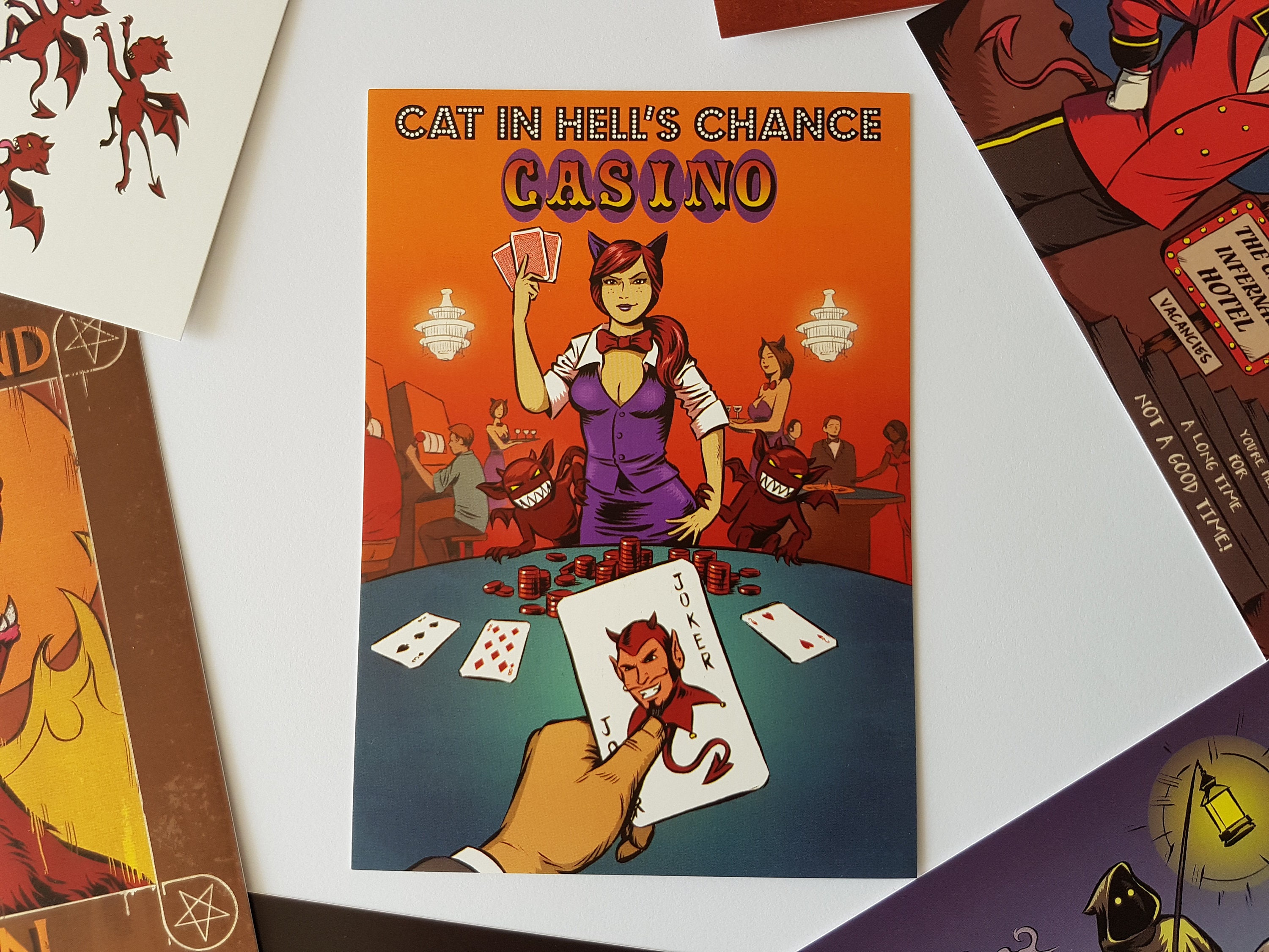 A Postcard From Hell Set of 8 A6 Art Postcards in Wax Sealed Envelope ...