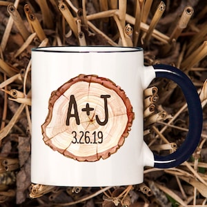 Wedding Date Mugs, Anniversary Gift, Anniversary Date, Couples Mugs ...