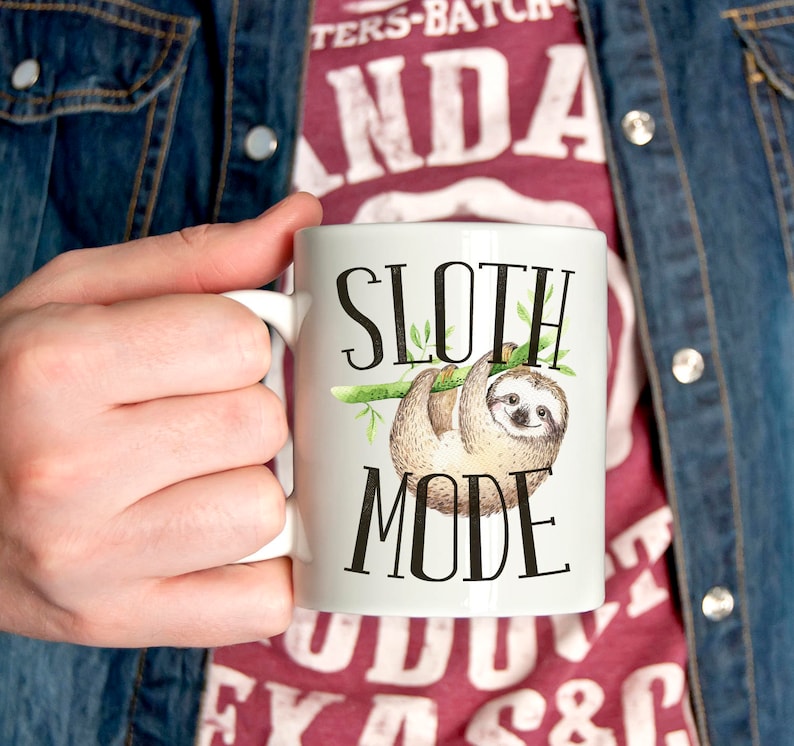 Sloth Mug, Sloth Coffee Mug, Sloth Gift, Funny Sloth Mug, Sloth Coffee ...
