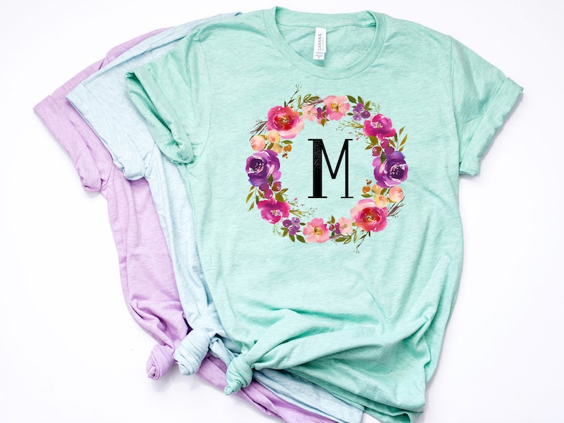 Monogram Shirt Custom Name Shirt Bridesmaids Gifts Bridal - Etsy