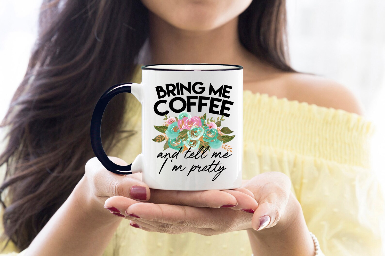 Tell Me I'm Pretty Bring Me Coffee Mother's Day - Etsy