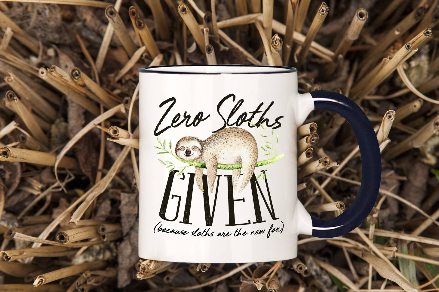 Zero Sloths Given, Sloth Mug, Zero Fox Mug, Mug Zero Fox Given, Sloth ...